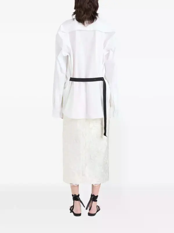 Proenza Schouler Dalma Floral-jacquard Skirt - White