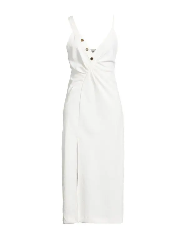 Sandro Sleeveless Midi Dress With Appliqués - White