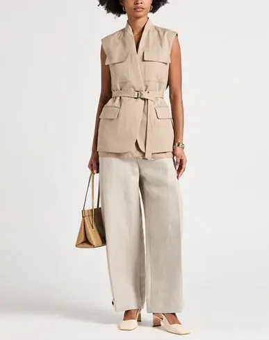 Brunello Cucinelli Belted Cotton And Linen Vest