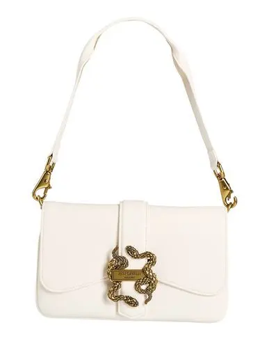 Just Cavalli Flap Bag With Embossed Logo Detail - Ivory