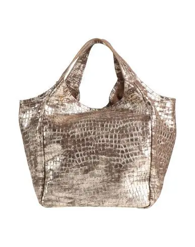 LAURA DI MAGGIO Bronze Crocodile-print Leather Shopper Bag - Yellow