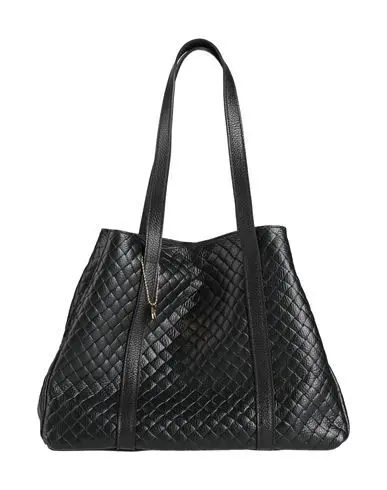 LAURA DI MAGGIO Quilted Leather Shopper Bag - Black