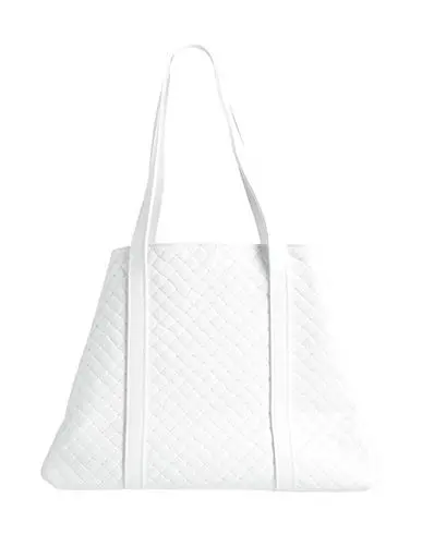LAURA DI MAGGIO Quilted Leather Shopper Bag - White
