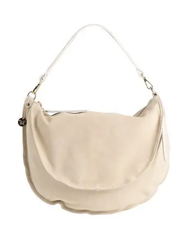 LAURA DI MAGGIO Leather Hobo Bag - Cream