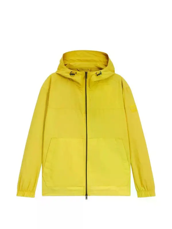BOSS Hooded Zip-up Raincoat - Yellow