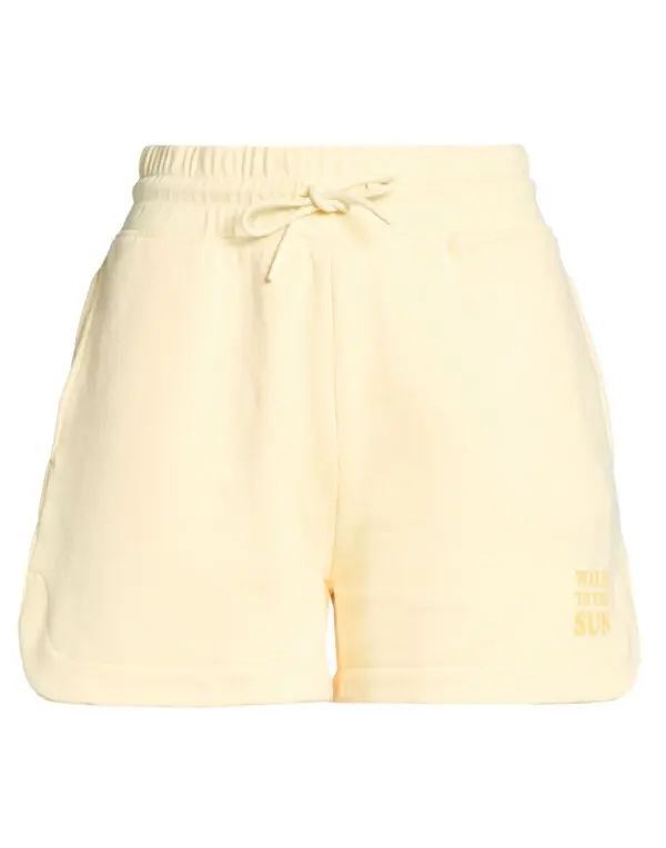 Sandro Cotton French Terry Athletic Shorts - Yellow