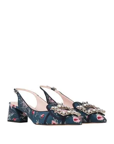 ROGER VIVIER Floral Print Slingback Pumps
