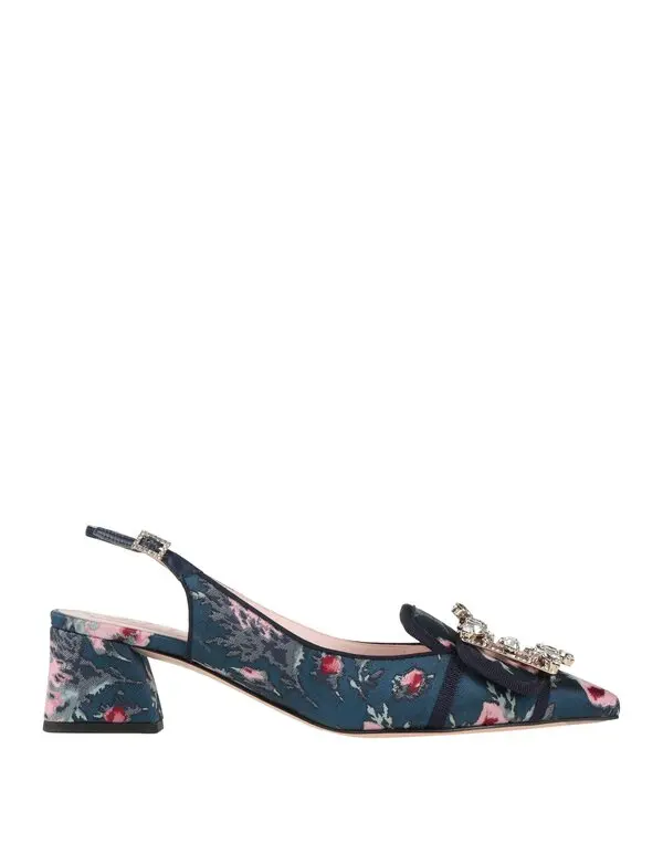 ROGER VIVIER Floral Print Slingback Pumps