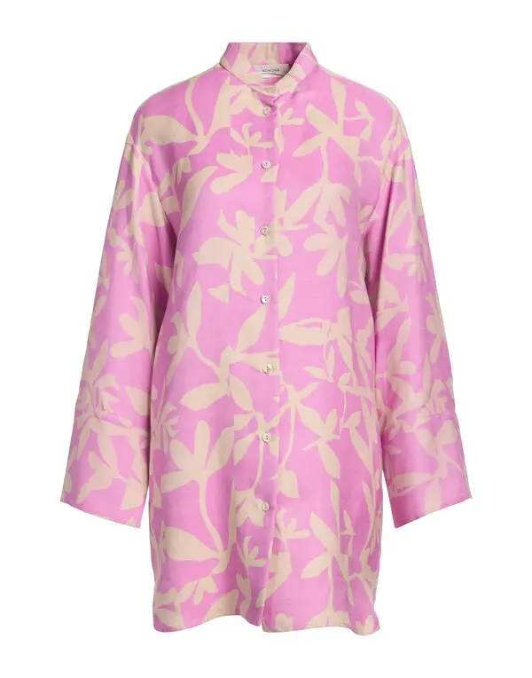Agnona Floral Print Cotton-viscose Oversized Shirt