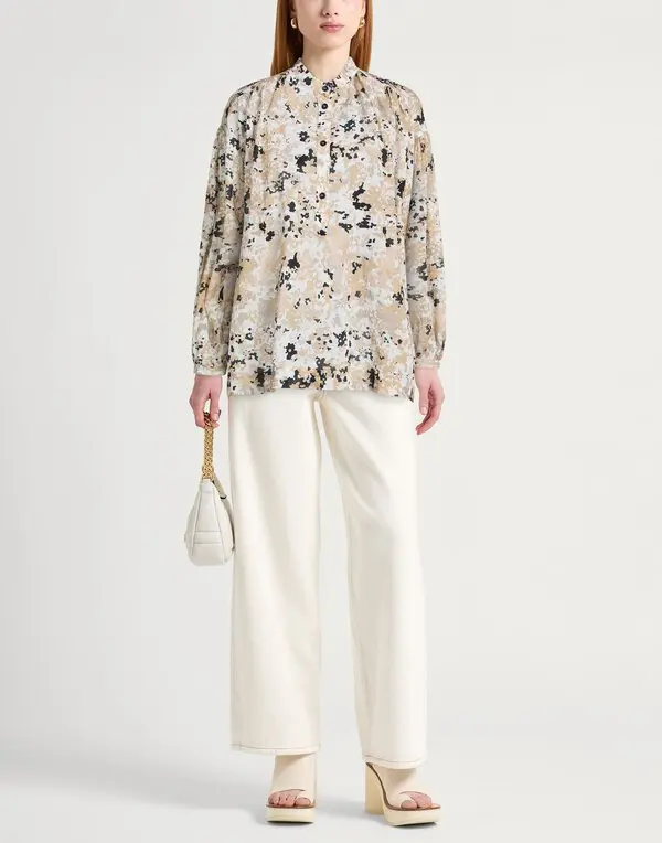 8PM Woven Camouflage Print Top