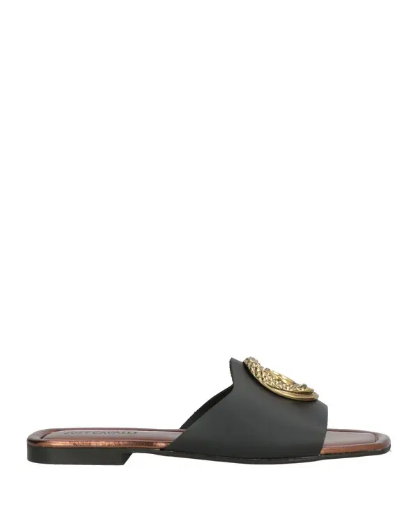 Just Cavalli Leather Slide Sandals