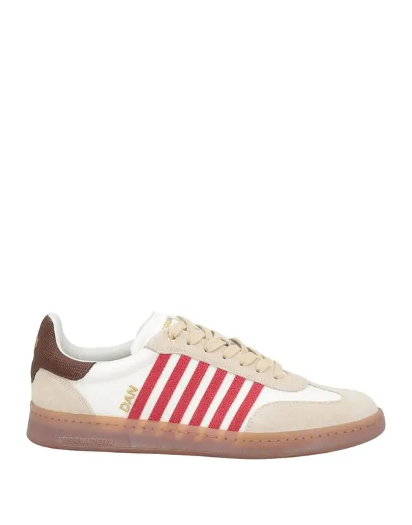 Dsquared2 Leather And Textile Low-top Sneakers - White