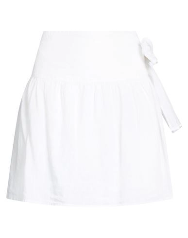 120% Lino Linen Mini Wrap Skirt - White