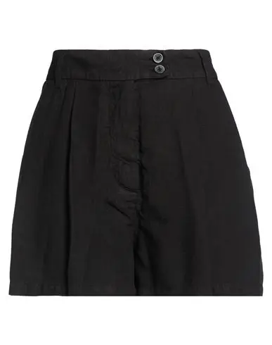 120% Lino Linen High Waisted Shorts - Black