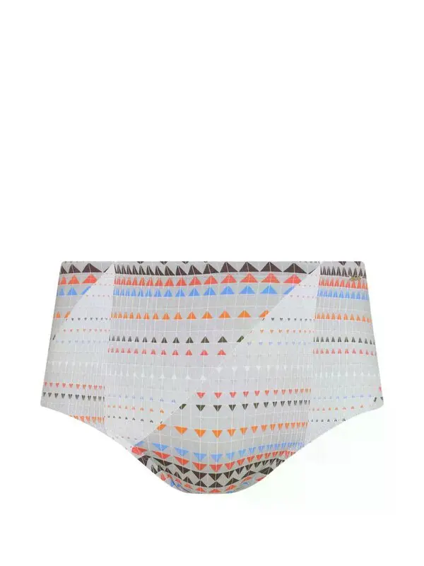 AMIR SLAMA Geometric-print Swimming Trunks - Grey