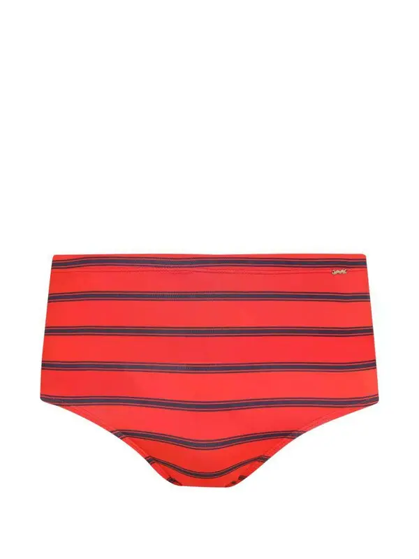 AMIR SLAMA Striped Swimming Trunks - Red