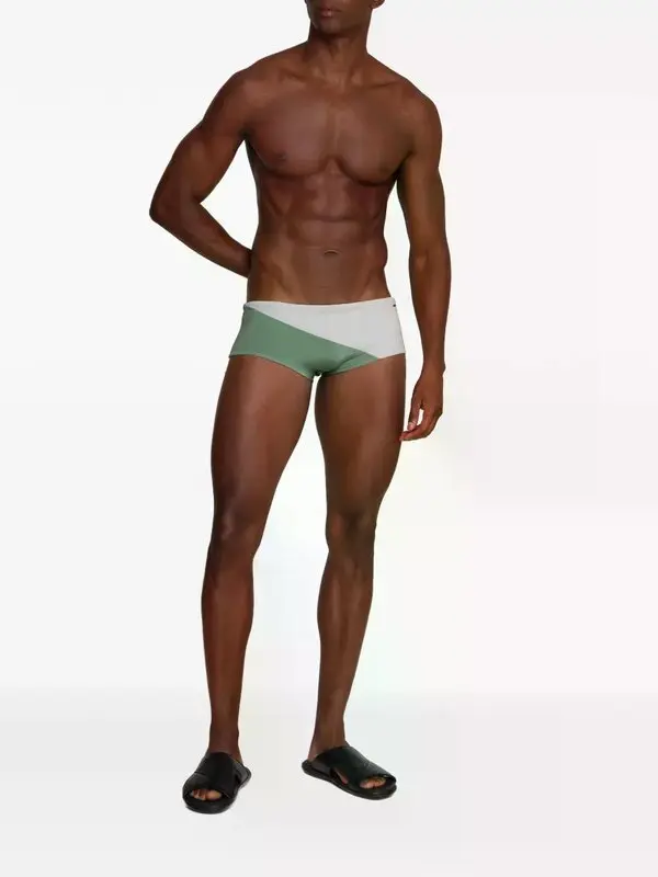 AMIR SLAMA Colour-block Swimming Trunks - Green