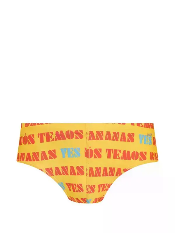 AMIR SLAMA Patterned Swimming Trunks - Yellow
