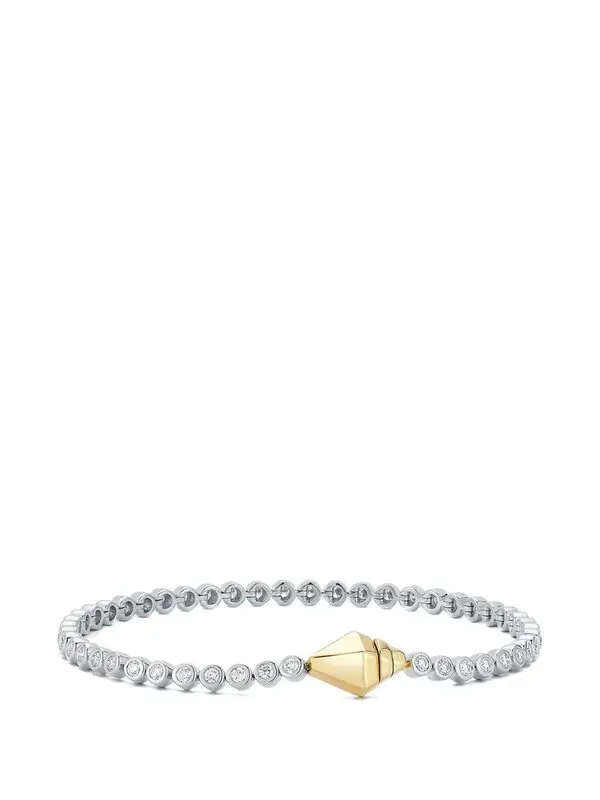 Walters Faith Diamond-bezel Classic Clasp Bracelet - Silver