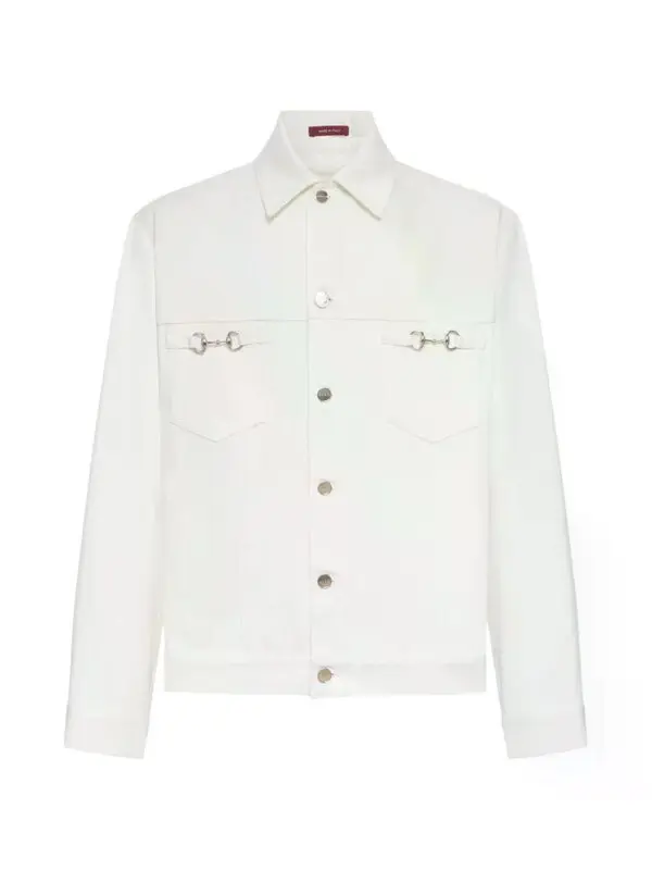 Gucci Horsebit-detail Denim Jacket - White