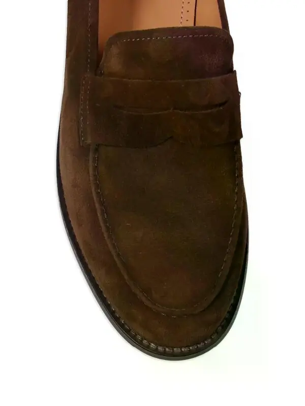 ALBERTO FASCIANI Brian Suede Penny Loafers