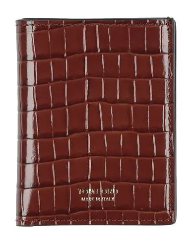 TOM FORD Cardholder Chocolate Calfskin - Brown
