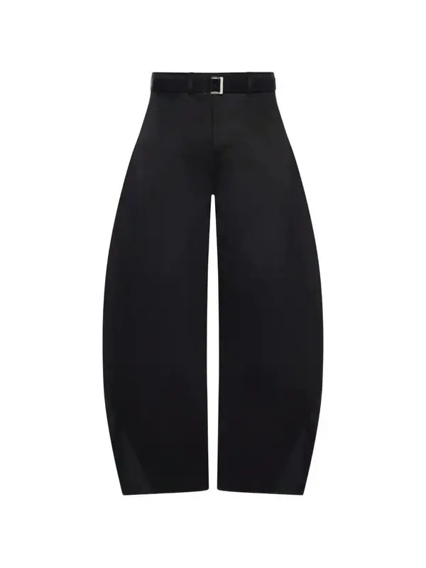 Sacai Belted Wide-leg Trousers - Black