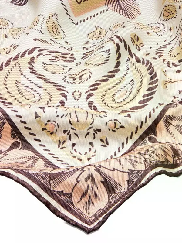 Tory Burch Cockatoo Bandana Silk Square Scarf - Neutrals