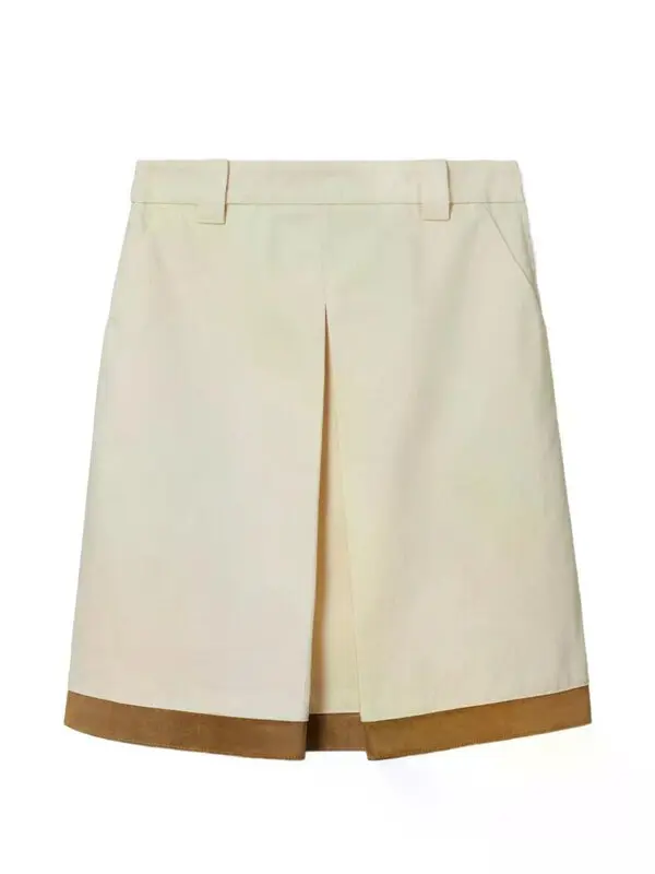 Tory Burch Ecru Denim Skirt - Neutrals
