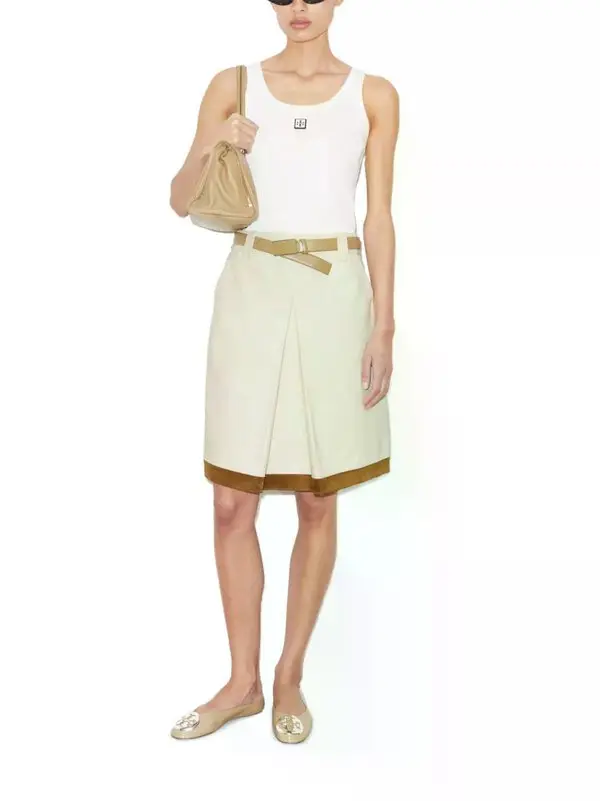 Tory Burch Ecru Denim Skirt - Neutrals