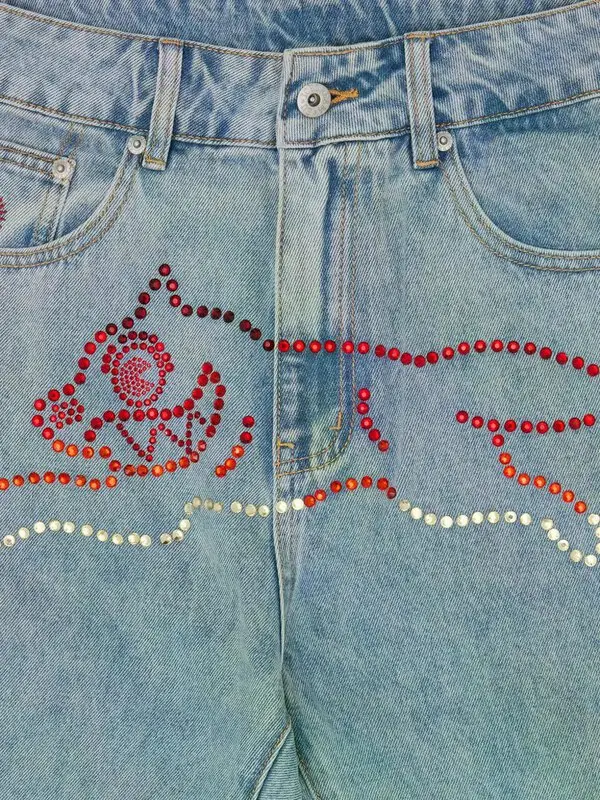 ICECREAM Light Wash Beaded Jeans