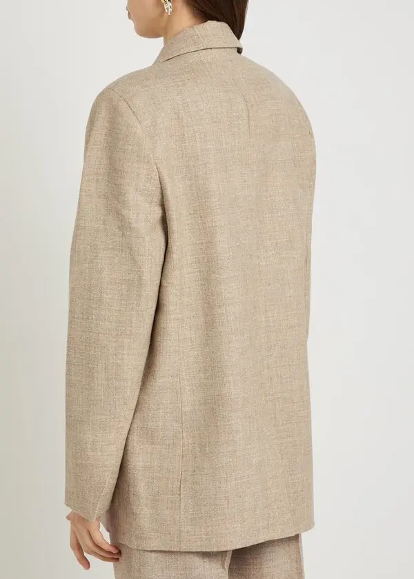 AKYN Linen And Wool-blend Blazer