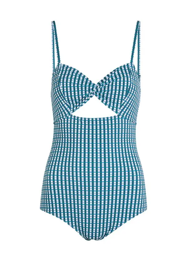 NOUNOU Zoe Gingham Swimsuit - Blue
