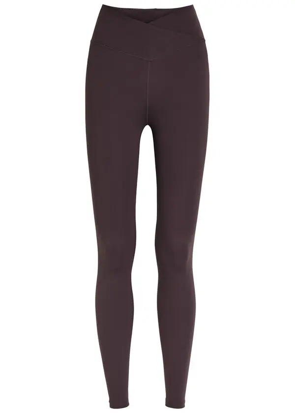 TALA Dayflex Cross-over Stretch-jersey Leggings - Brown
