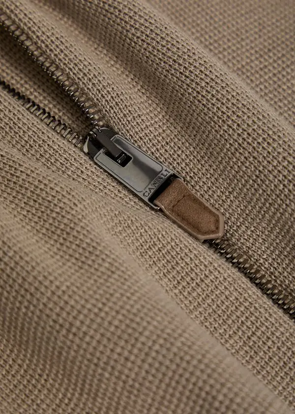 Canali Modal And Cotton-blend Cardigan - Brown