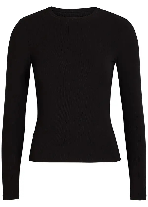 TALA 365 Ribbed Stretch-modal Top - Black