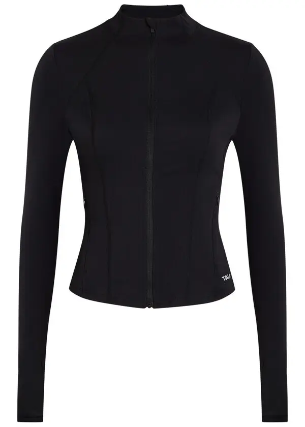TALA Dayflex Zip Up Stretch-jersey Top - Black