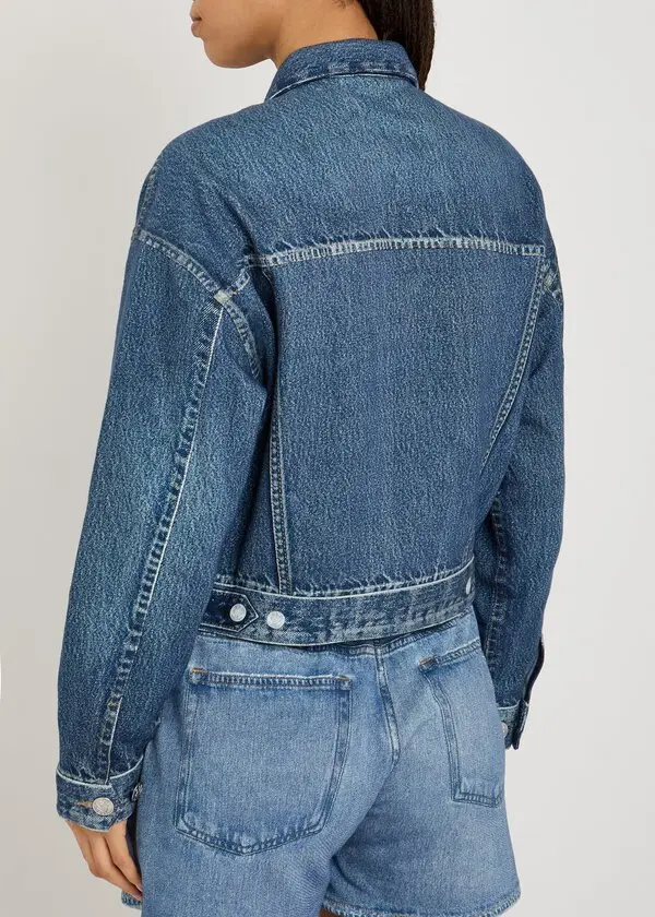 Rag & Bone Miramar Denim-print Terry Jacket