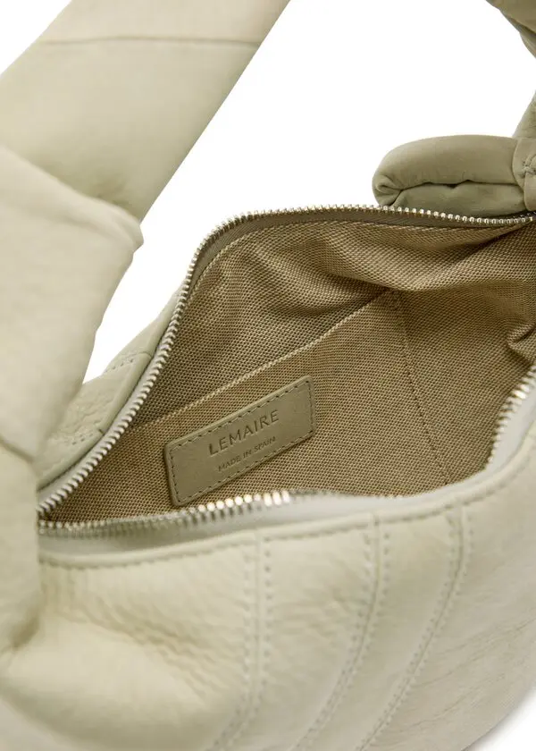 LEMAIRE Fortune Croissant Mini Nubuck Leather Shoulder Bag - Sage
