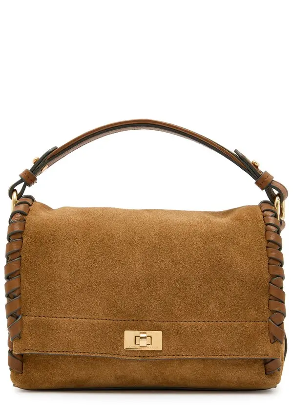 ANYA HINDMARCH Mortimer Leather And Suede Cross-body Bag - Brown