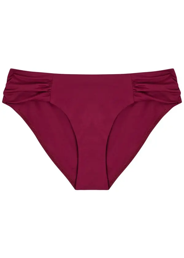 AWAY THAT DAY Naxos Ruched Bikini Briefs - Dark Purple