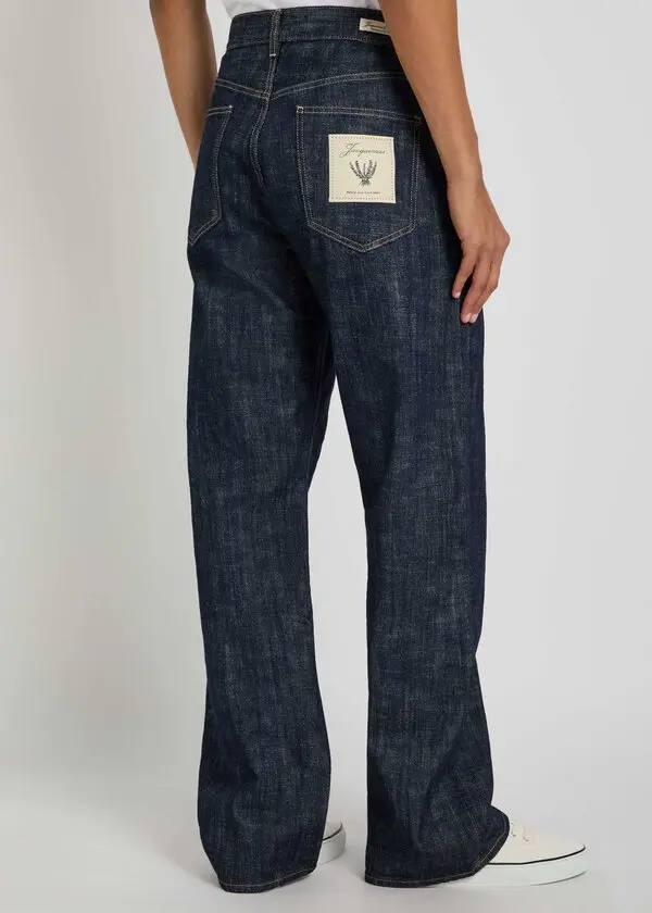 Jacquemus Le De-nimes Droit Wide-leg Jeans - Navy