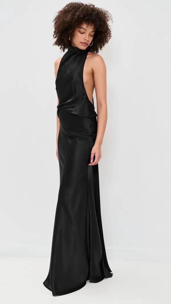 Misha Collection The Cameron Satin Maxi Dress