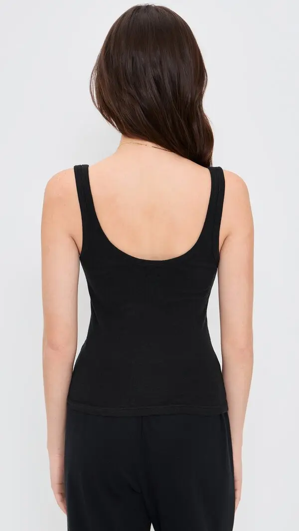 LESET Laura Scoop Neck Tank - Black