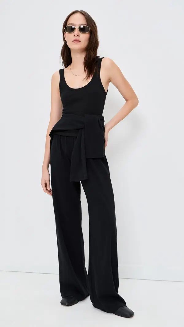 LESET Laura Scoop Neck Tank - Black