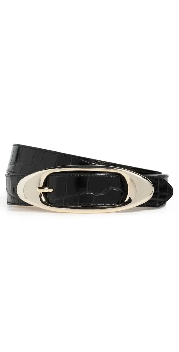 B-low The Belt Candice Croc-embossed Belt - Black Gold