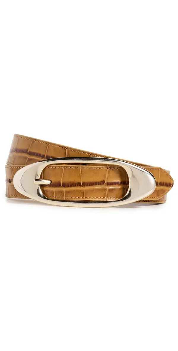 B-low The Belt Candice Croc-embossed Belt - Camel/gold