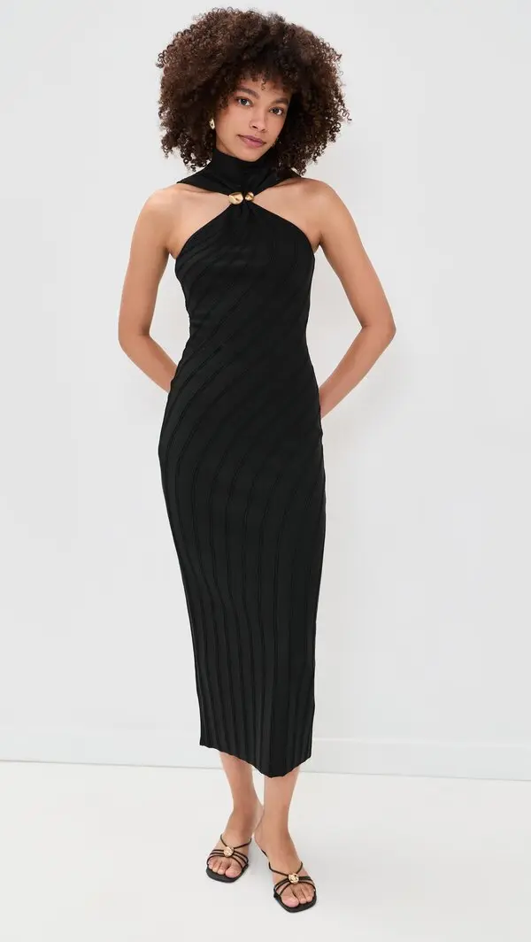 Cult Gaia Jessica Stripe Knit Midi Dress
