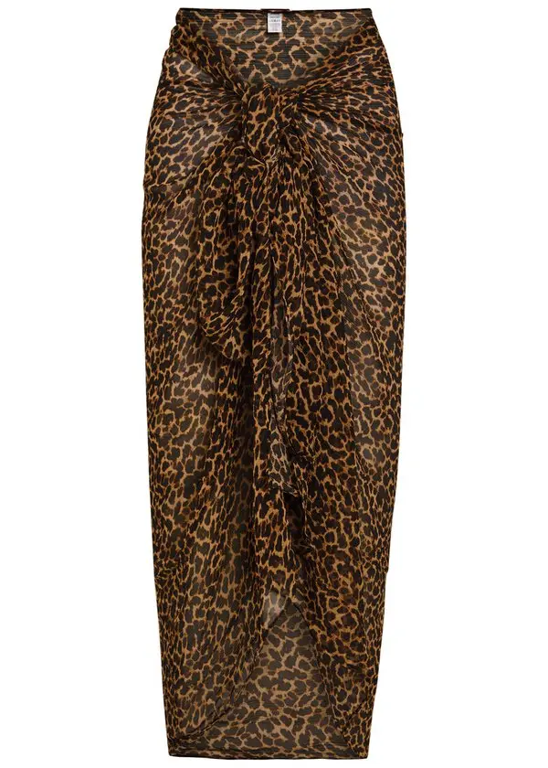 AWAY THAT DAY Santorini -print Chiffon Sarong - Leopard