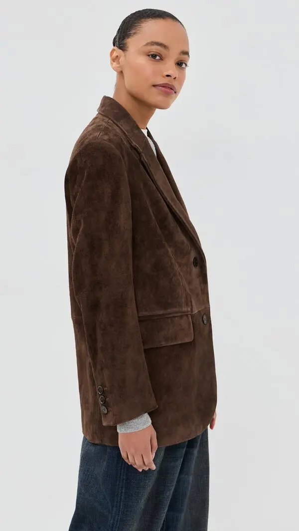 ARMA Benny Gritty Suede Blazer - Brown